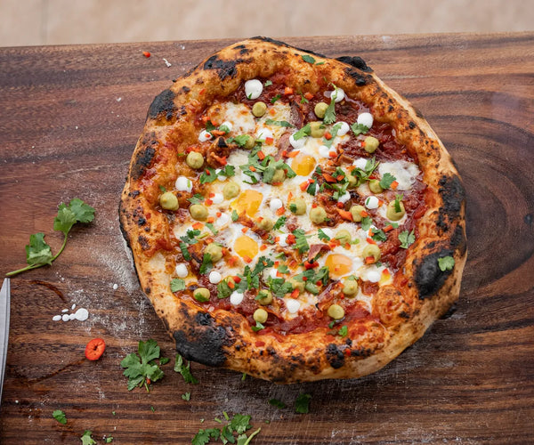 Pizza Recipes - Mexican Huevos Rancheros Pizza – Revolve Pizza Oven US